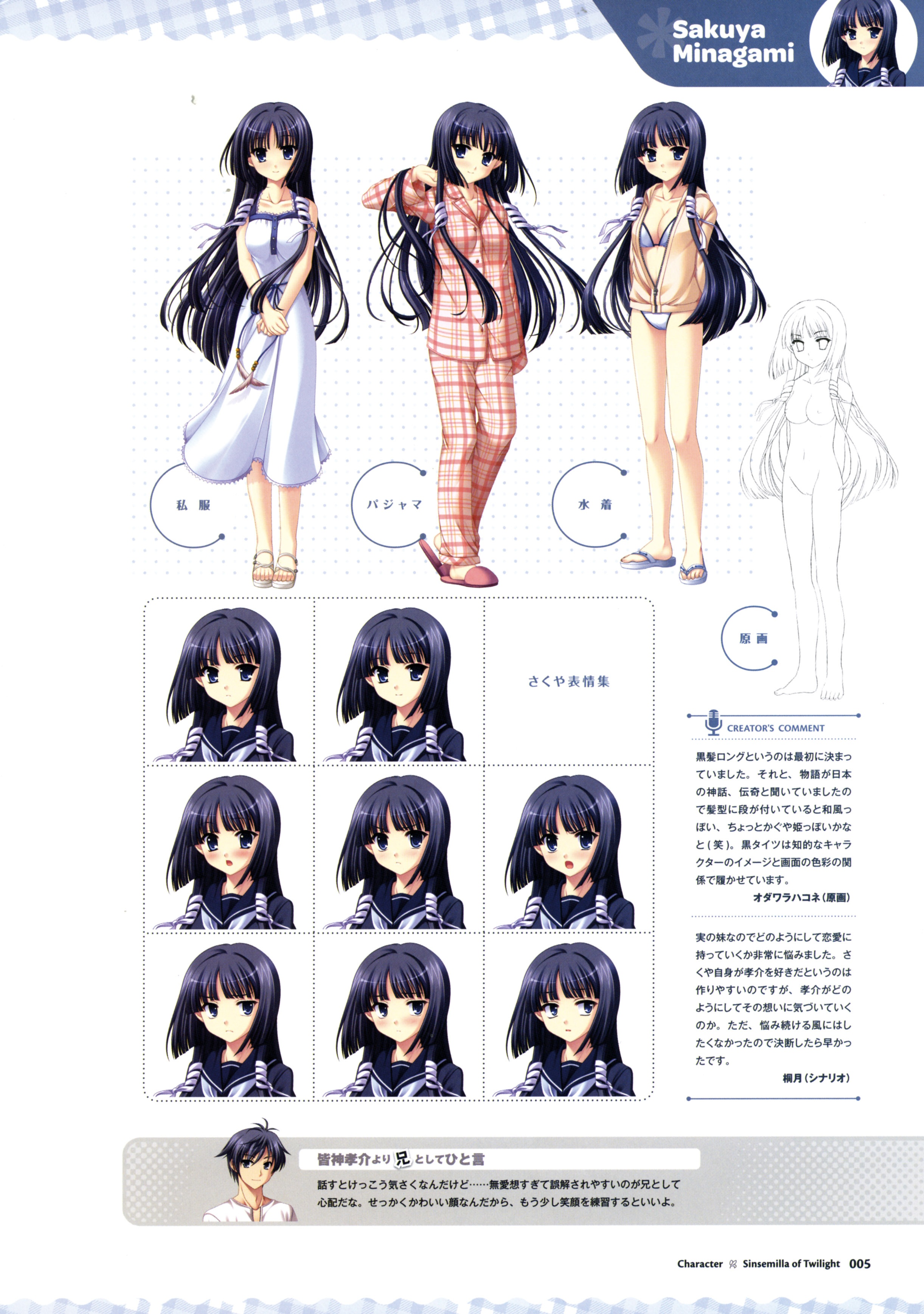 applique odawara hakone tasogare no sinsemilla minagami sakuya bikini character design dress ...